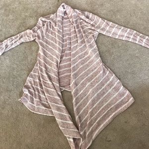 Ambiance | Sweaters | Dusty Rose Stripped Cardigan | Poshmark